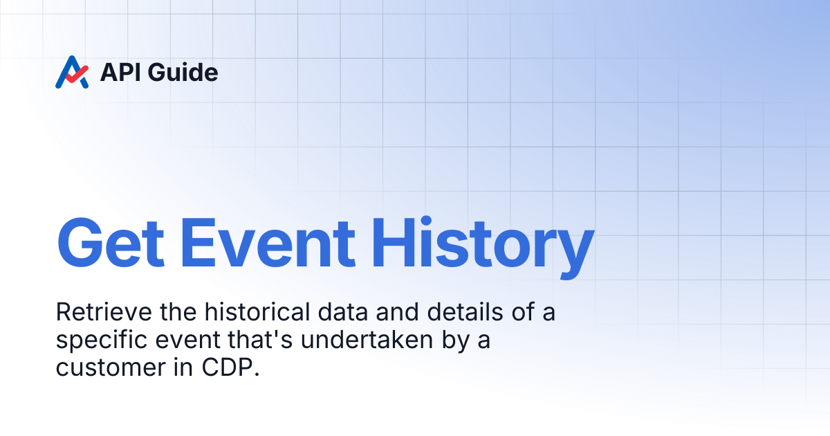Get Event History | API Guide