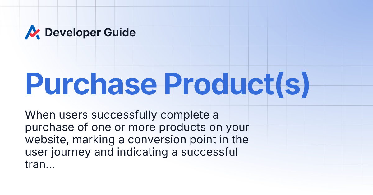 Purchase Product(s) | Developer Guide