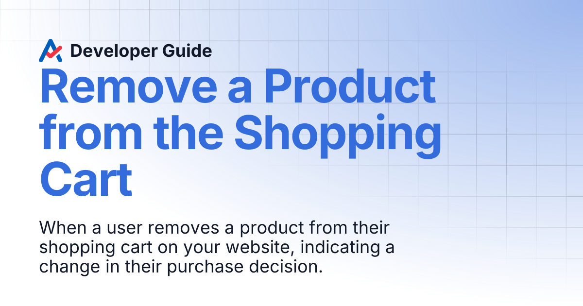 Remove a Product from the Shopping Cart | Developer Guide