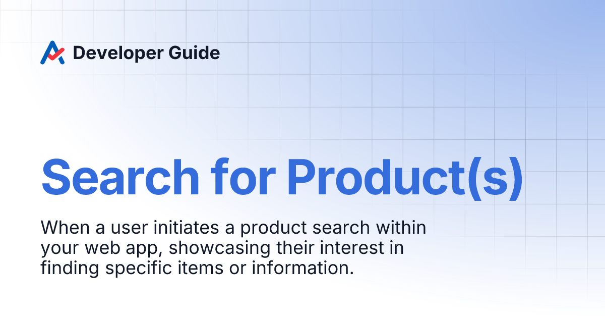 Search for Product(s) | Developer Guide